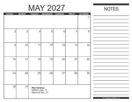 2027 Calendar 2 – Free Printable Calendars