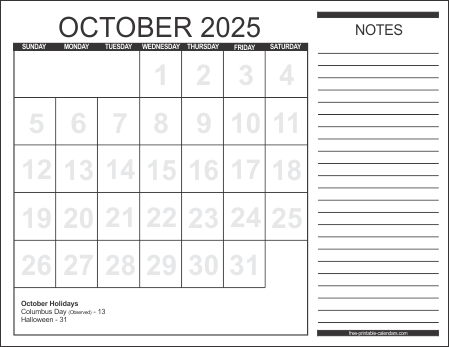 2025 Calendar 1 – Free Printable Calendars