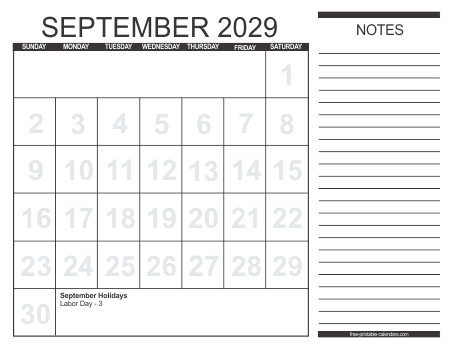 2029 Calendar 1 – Free Printable Calendars